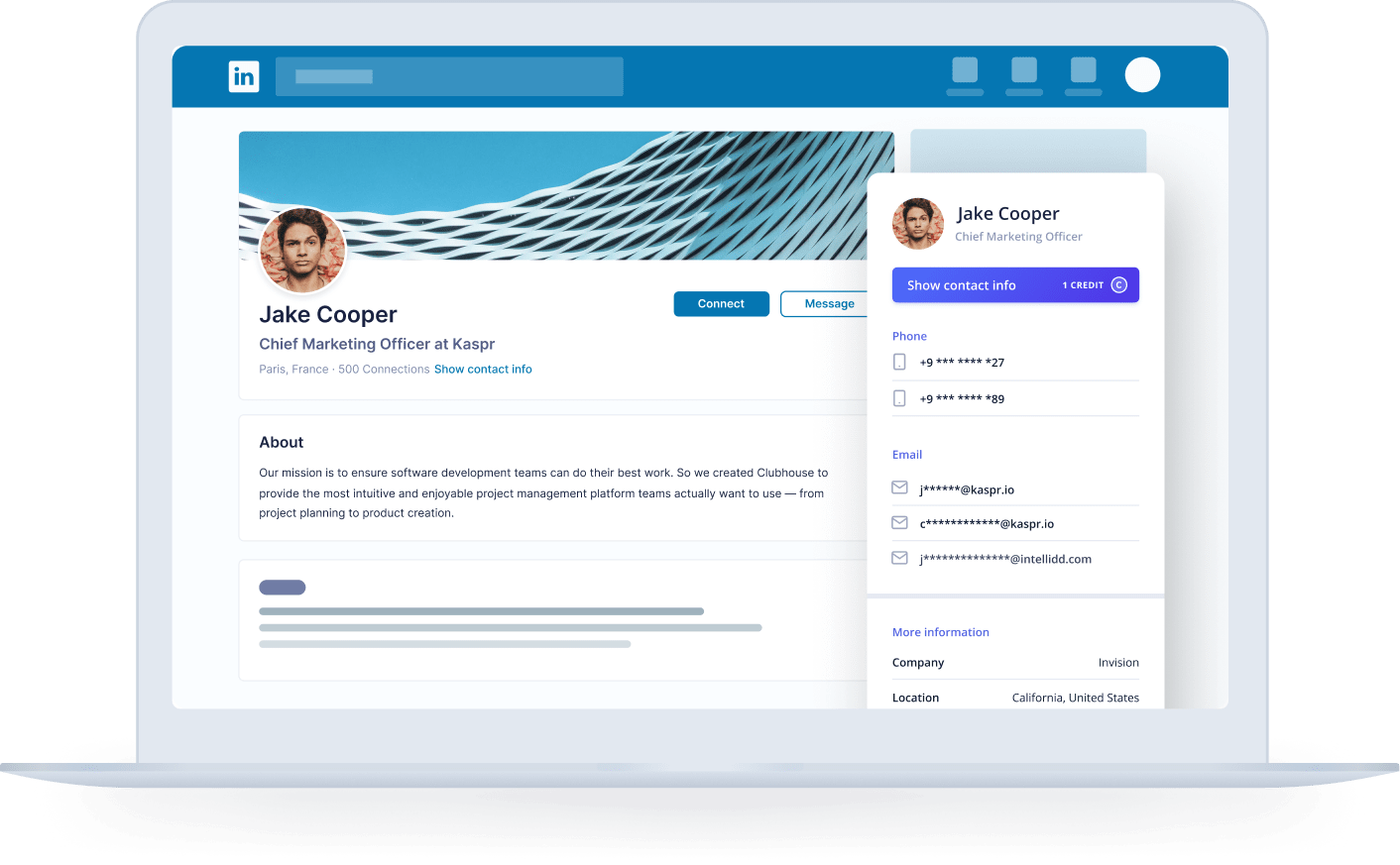 Linkedin Chrome Extension Find B2b Contact Details Kaspr